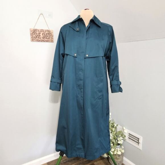 j.g. hook | Jackets & Coats | Vintage Jg Hook Teal Snap Front Trench ...